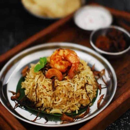 Kerala Style Prawns (Chemmeen) Biryani Recipe